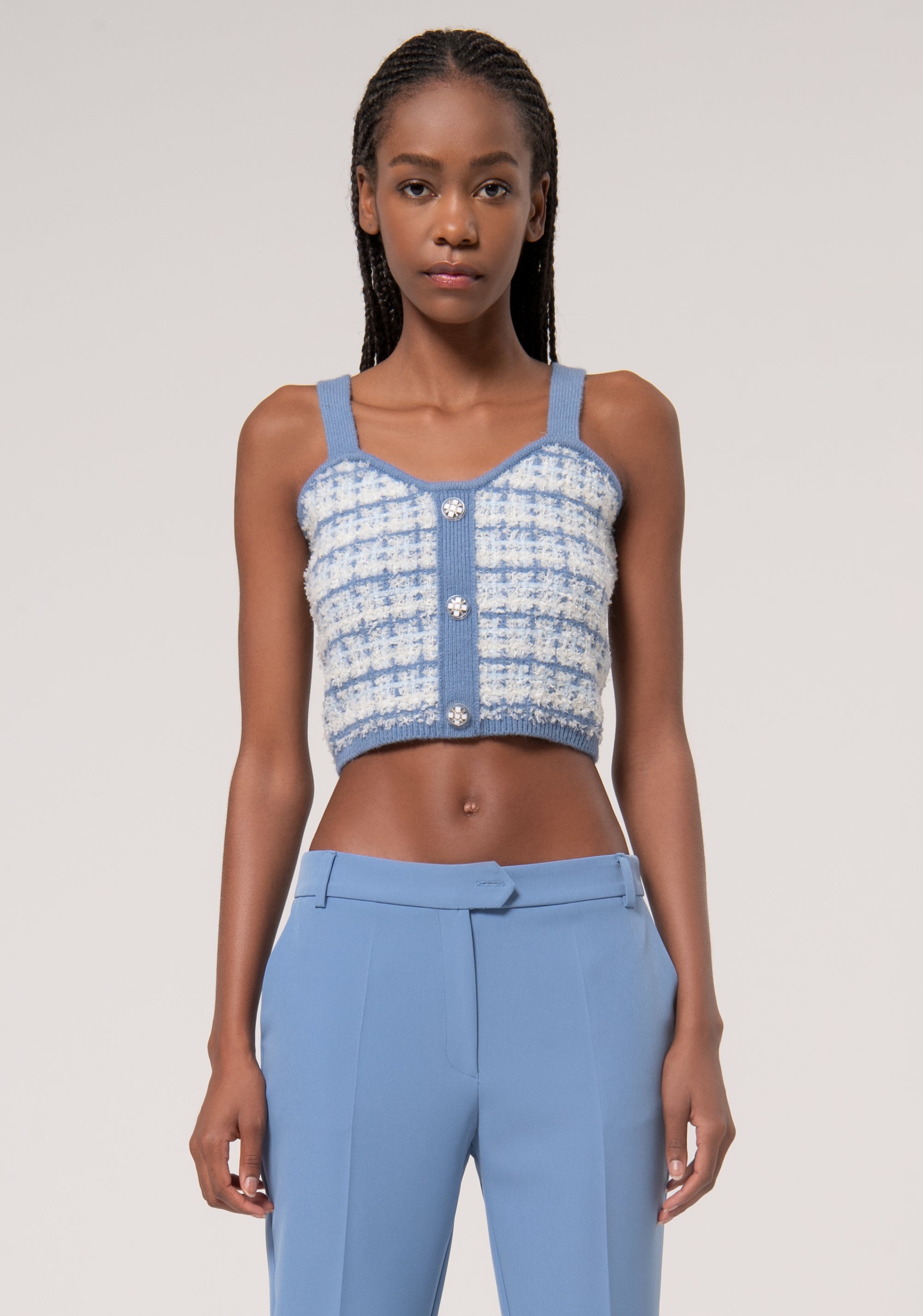 Tank top made in tweed FR24WT4004K533F8 FRACOMINA
