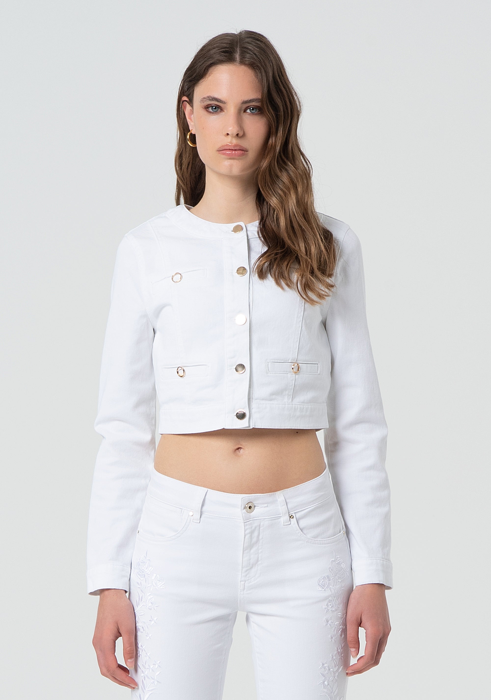 Jacket cropped made in bull FR25SJ4004W61501 FRACOMINA