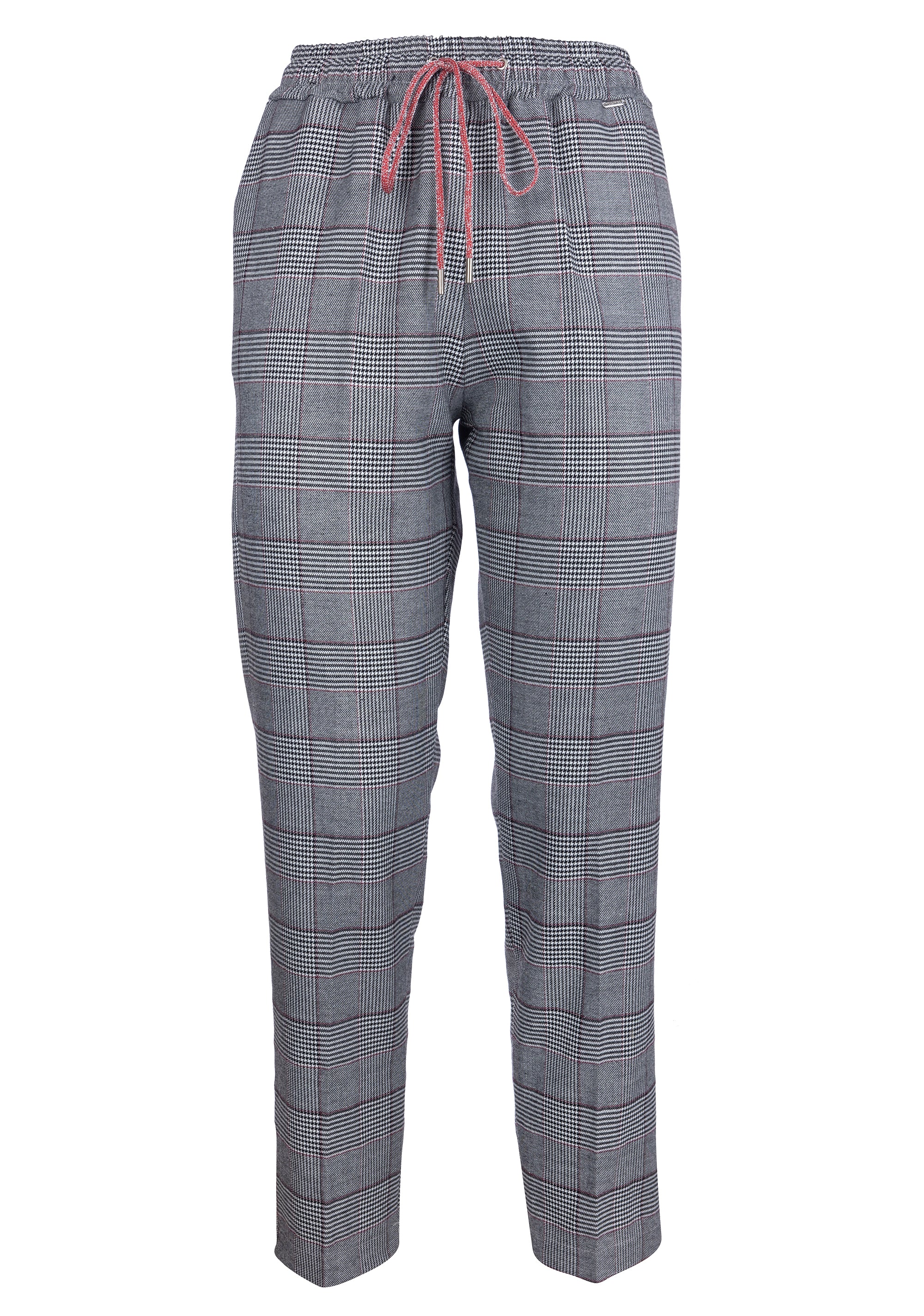 Pant regular fit made in Prince of Wales fabric-FRACOMINA